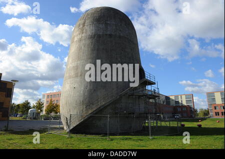 Spin tower is seen at the Aerodynamic Park on the campus of Humboldt ...