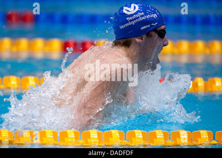Marco Koch of Germany swims in his heat of the men's 200m breaststroke ...