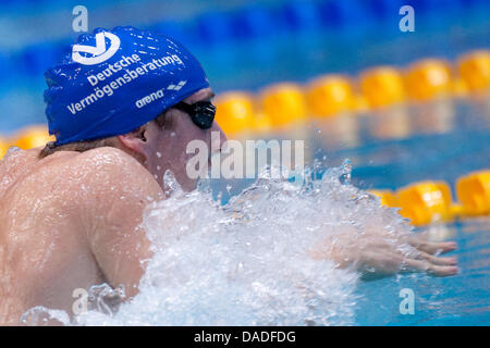 Marco Koch of Germany swims in his heat of the men's 200m breaststroke ...