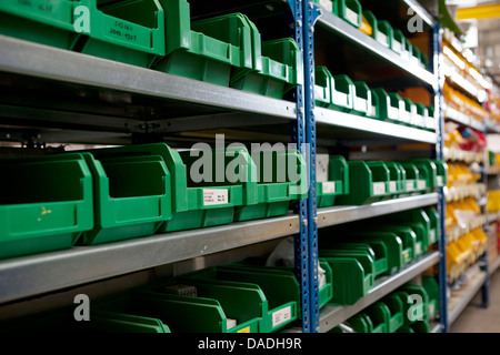 factory stockroom boxes on shelf Stock Photo - Alamy
