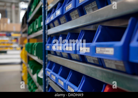factory stockroom boxes on shelf Stock Photo - Alamy