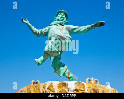 Jolly fisherman statue Skegness Tower Gardens Lincolnshire england UK ...