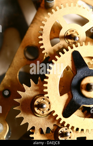 time gear inside my rare clock Stock Photo - Alamy