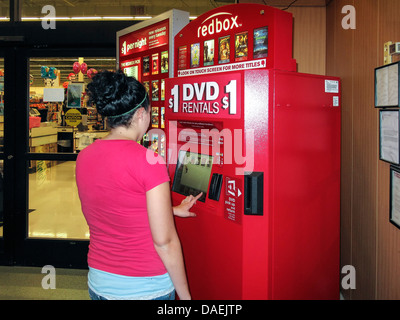 A Redbox dvd movie rental vending machine kiosk Stock Photo - Alamy