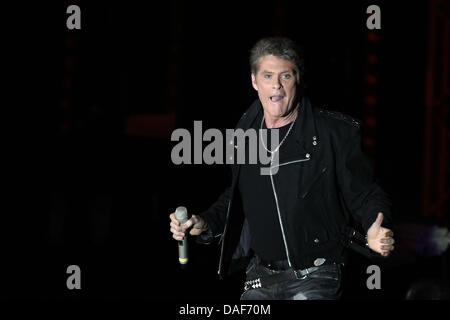 David Hasselhoff performs on stage at New Year´s Eve celebration on ...