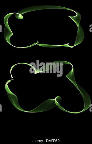 abstract green ribbon frames Stock Photo - Alamy