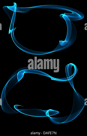 abstract blue ribbon frames Stock Photo - Alamy