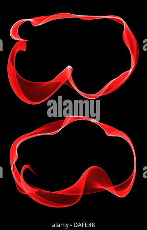 abstract red ribbon frames Stock Photo - Alamy