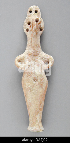 This figure, part of the LACMA collection, represents an ancient object ...
