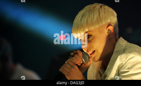 Swedish pop singer Robyn performs on stage at the C-Hall in Berlin ...