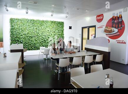 The cafeteria is pictured at the German Coca-Cola headquarters on ...