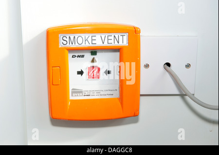 Emergency Break Glass Smoke Vent Halon Server Room Stock Photo - Alamy