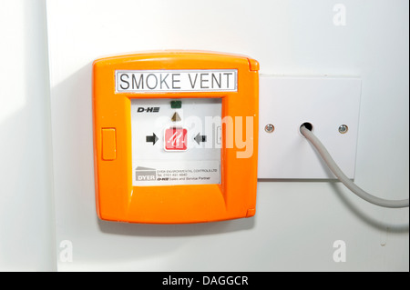 Emergency Break Glass Smoke Vent Halon Server Room Stock Photo - Alamy