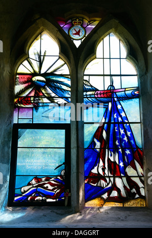 Stained Glass Window in Boxgrove Priory Church, West Sussex, England ...