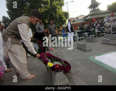 Srinigar, Kashmir. 13th July 2013. indian kashmir's Chief minister of ...