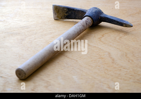 Antique Pick Axe, worn and rusted. Isolated over white Stock Photo - Alamy