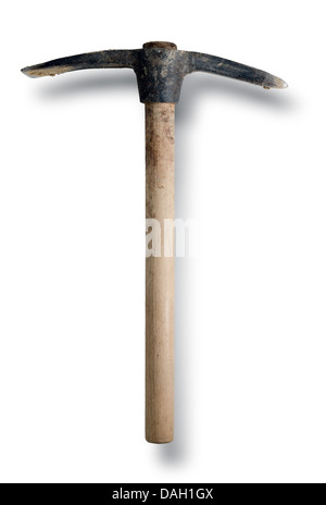 Antique Pick Axe, worn and rusted. Over wood Stock Photo - Alamy