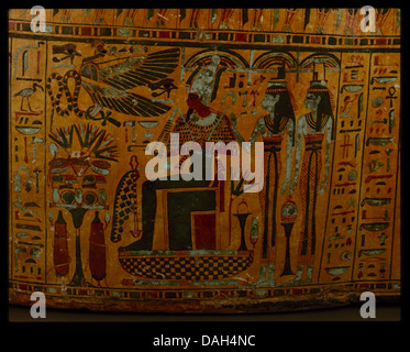 This Egyptian coffin is part of a burial set, featuring detailed ...