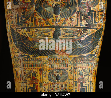 This Egyptian coffin is part of a burial set, featuring detailed ...