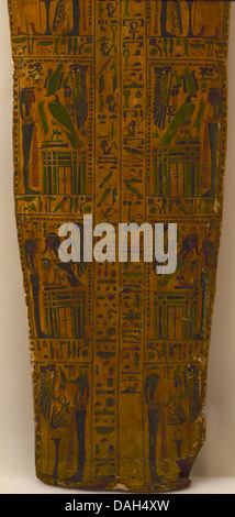 This Egyptian coffin is part of a burial set, featuring detailed ...