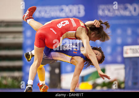Kazan, Russia, July 13, 2013. Freestyle wrestling. Women. finale Credit ...