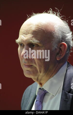 Business Secretary Vince Cable addresses delegates during day three of ...