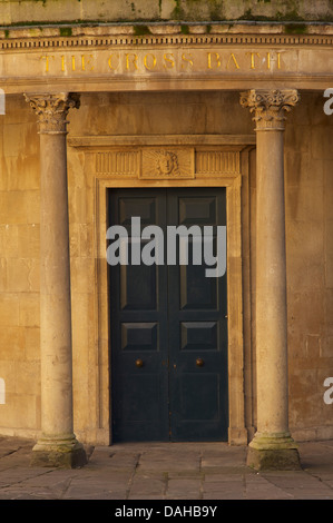 The neoclassical entrance to the Cross Bath, a Georgian thermal spa ...