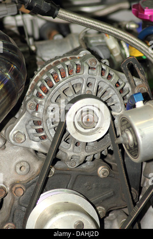 Close shot of a car engine showing Stock Photo - Alamy