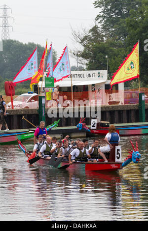 Northampton, River Nene, 24th July 2013. Dragon Boat Festival at ...