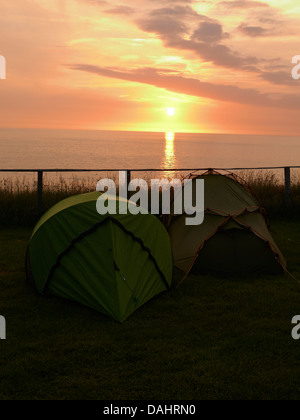 camping with tents near the sea Stock Photo - Alamy