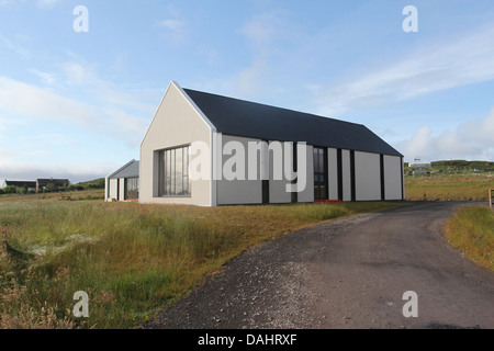 Exterior of Community centre Isle of Coll Scotland July 2013 Stock ...