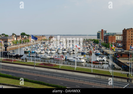 Hull Marina boats in the Humber sea Kingston Upon hull East Riding city ...