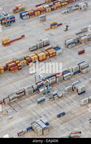 Aerial view of the Port of Charleston Wando Terminal in Charleston, SC ...