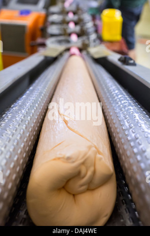 Salt water taffy production at the Dolle's Salt Water Taffy factory in ...