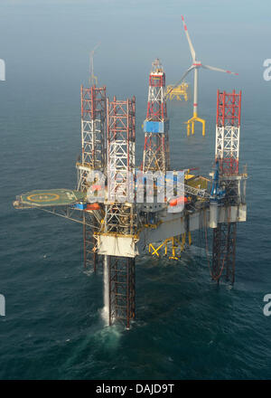 The working platform BARD 1 of the Offshore Windpark is pictured at the ...