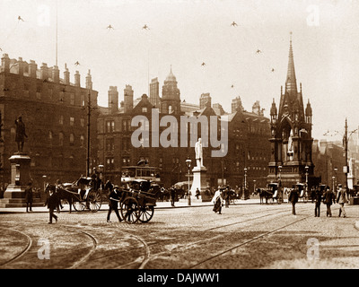 Albert Square, Manchester - early 1900s Stock Photo - Alamy