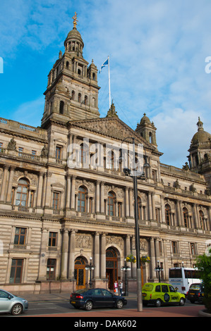 Victorian era Glasgow City Chambers town hall (1888) George Square ...