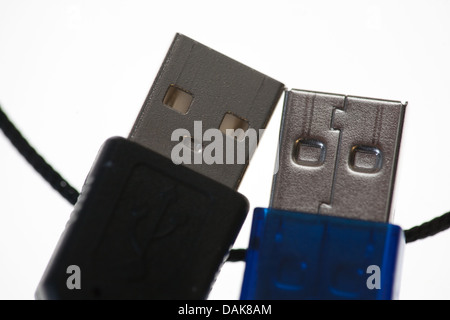 The faces of two USB 1 contacts Stock Photo - Alamy