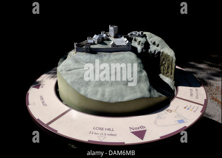 A model of Peveril castle Derbyshire England uk Stock Photo - Alamy