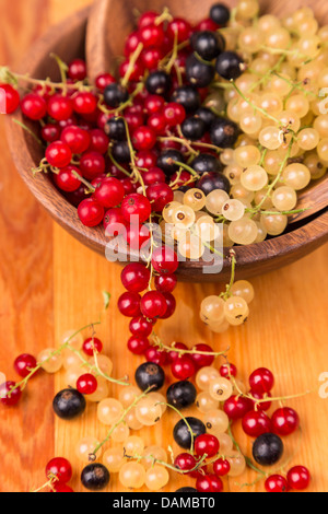 Currants different colors - red, black, white Stock Photo - Alamy