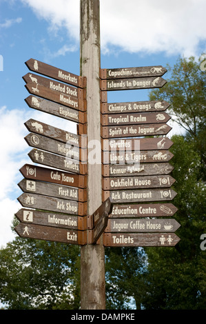 Zoo Signs Animals Birds Fish Zoological Gardens Stock Photo - Alamy