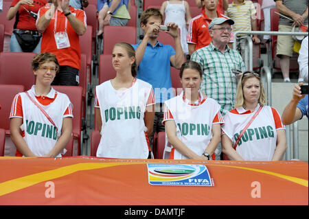 Doping volunteers during the Group D match Norway against Equatorial ...