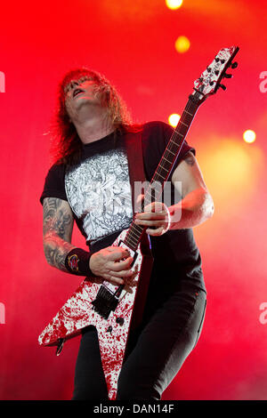 Gary Holt of Slayer performs at the Festival d'été de Québec on July 11 ...
