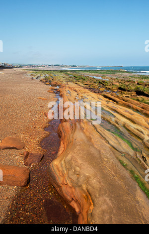 Sandstone rock formations in Northumberland UK Stock Photo - Alamy