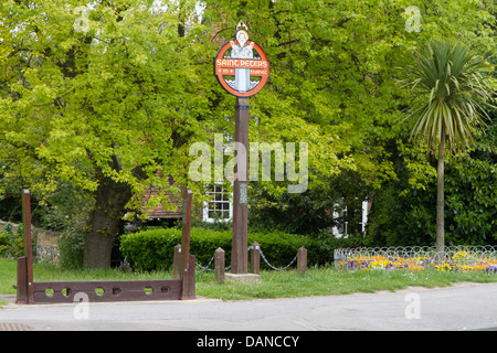 Turner and Dickens walk between Margate and Broadstairs. Mosaic sign at Holy Trinity and St ...