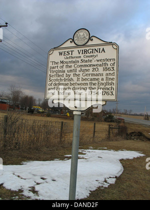 West Virginia historical marker about Jefferson County, WV near Harpers ...