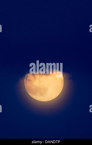 Full moon rising over Rocky Mountains, Salida, Colorado, USA Stock ...