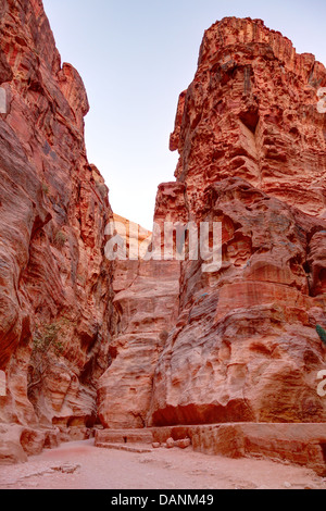 The Siq, narrow gorge leading to the historic and archaeological ...
