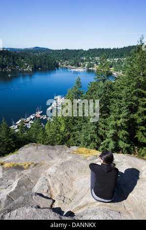 View on Deep Cove from Quarry Rock. North Vancouver, British Columbia ...