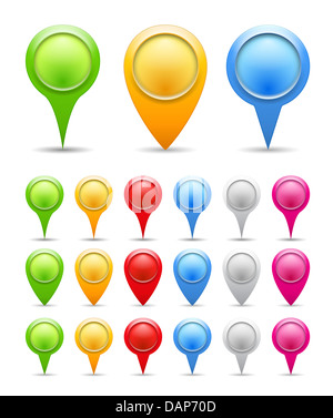 blue push pin with blank yellow sticky note on corkboard, 3D rendering ...